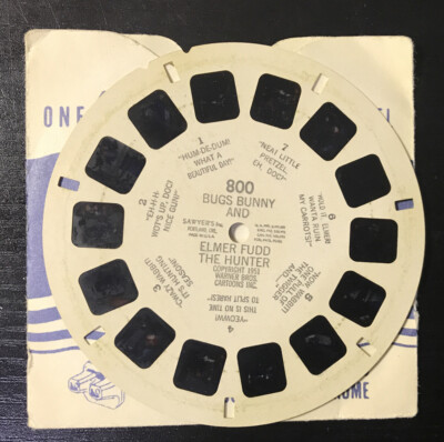 Vintage Sawyer Viewmaster Reel 800 Bugs Bunny Elmer Fudd The Hunter VG ...
