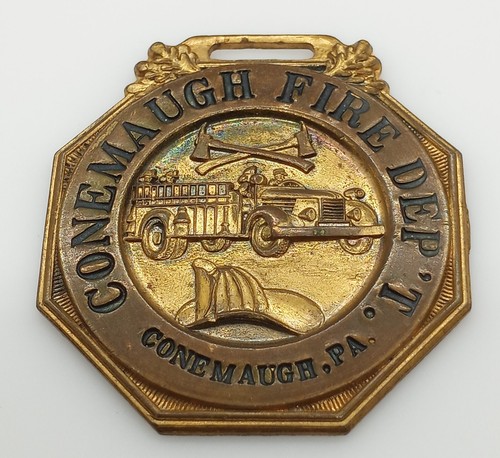 Vintage Conemaugh Pennsylvania Fire Department Fob Bastian Bros | eBay