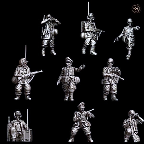 WW2 German Wehrmacht HQ X9 Figures 28mm ideal Bolt Action Wargames etc ...