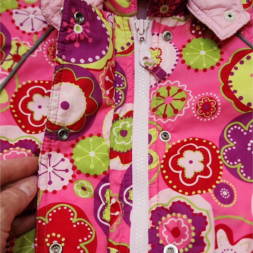 Hanna Andersson Girls Pink Floral Winter Jacket Size 4 Kids | eBay
