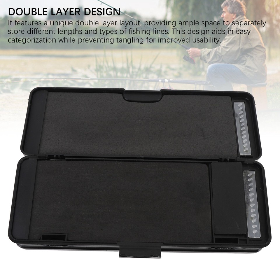 Fishing Line Box 2 Layer Plastic Portable Fishing Rig Storage Box For ...