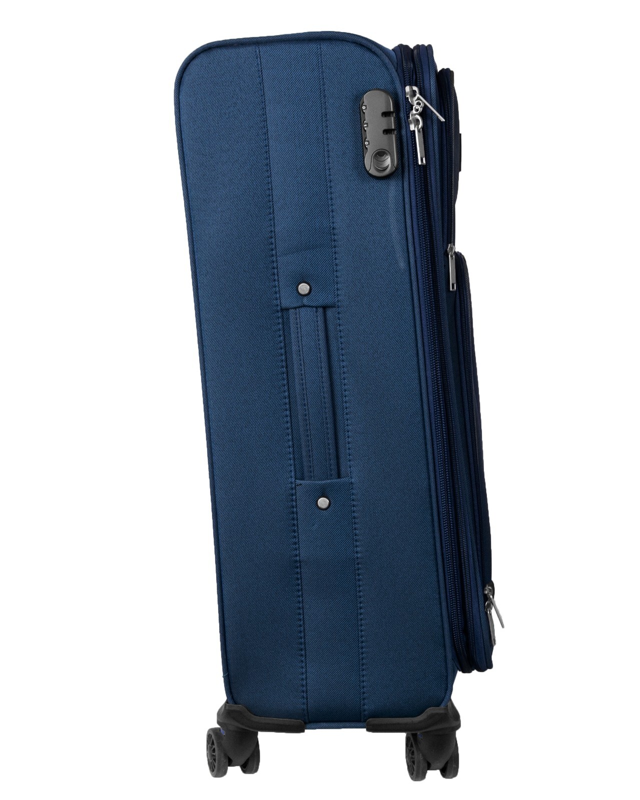 Soft Shell Lightweight Suitcase Luggage with 4 Wheels and Combination ...