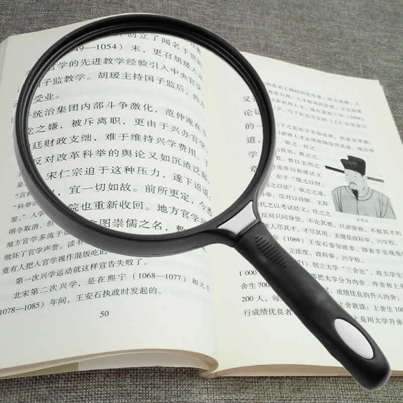 130mm Large Lens Handheld Magnifier 2.5X Reading Newspaper Map ...