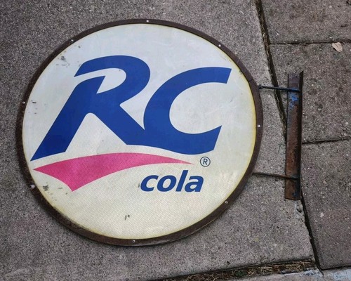 Royal Crown RC Cola / Juicy Lemon Sign Large Double Sided 24" RARE Coca ...