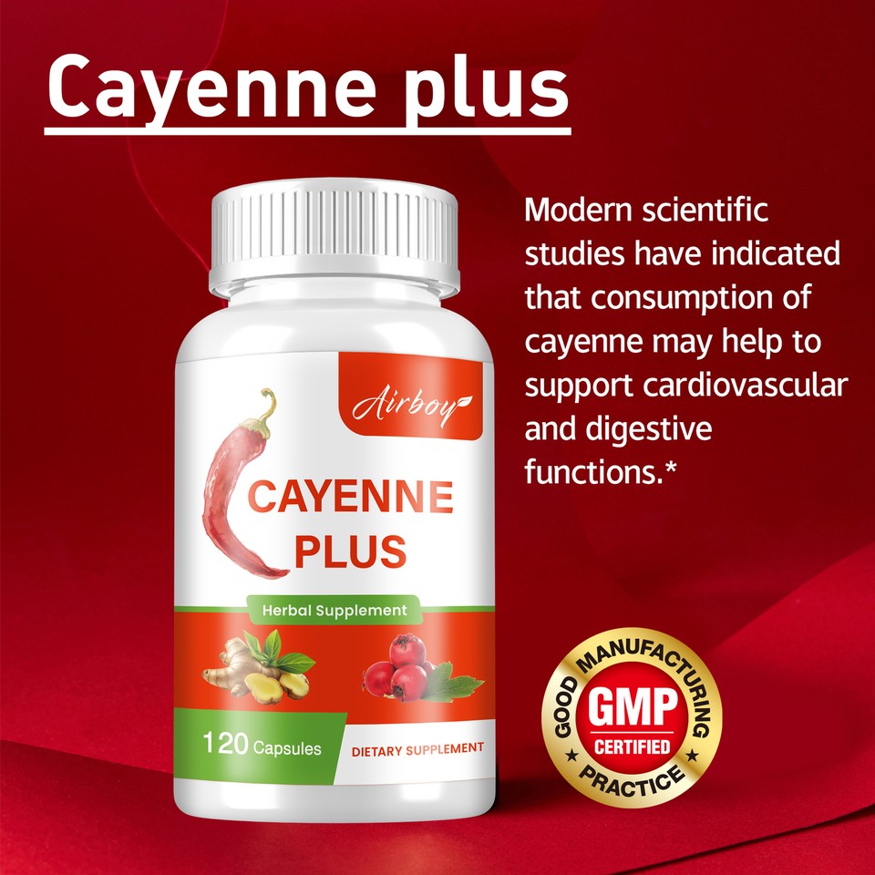 Cayenne Plus Ginger Hawthorn -Blood Circulation, Heart and ...