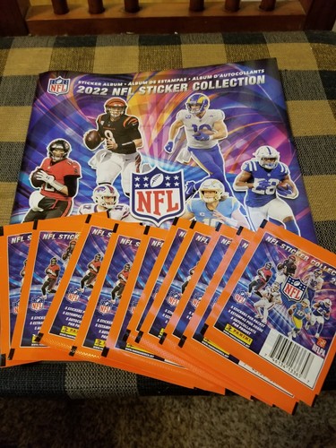2022 PANINI NFL STICKER PACKS - 5 STICKERS PER PACK - 10 Sealed Packs ...