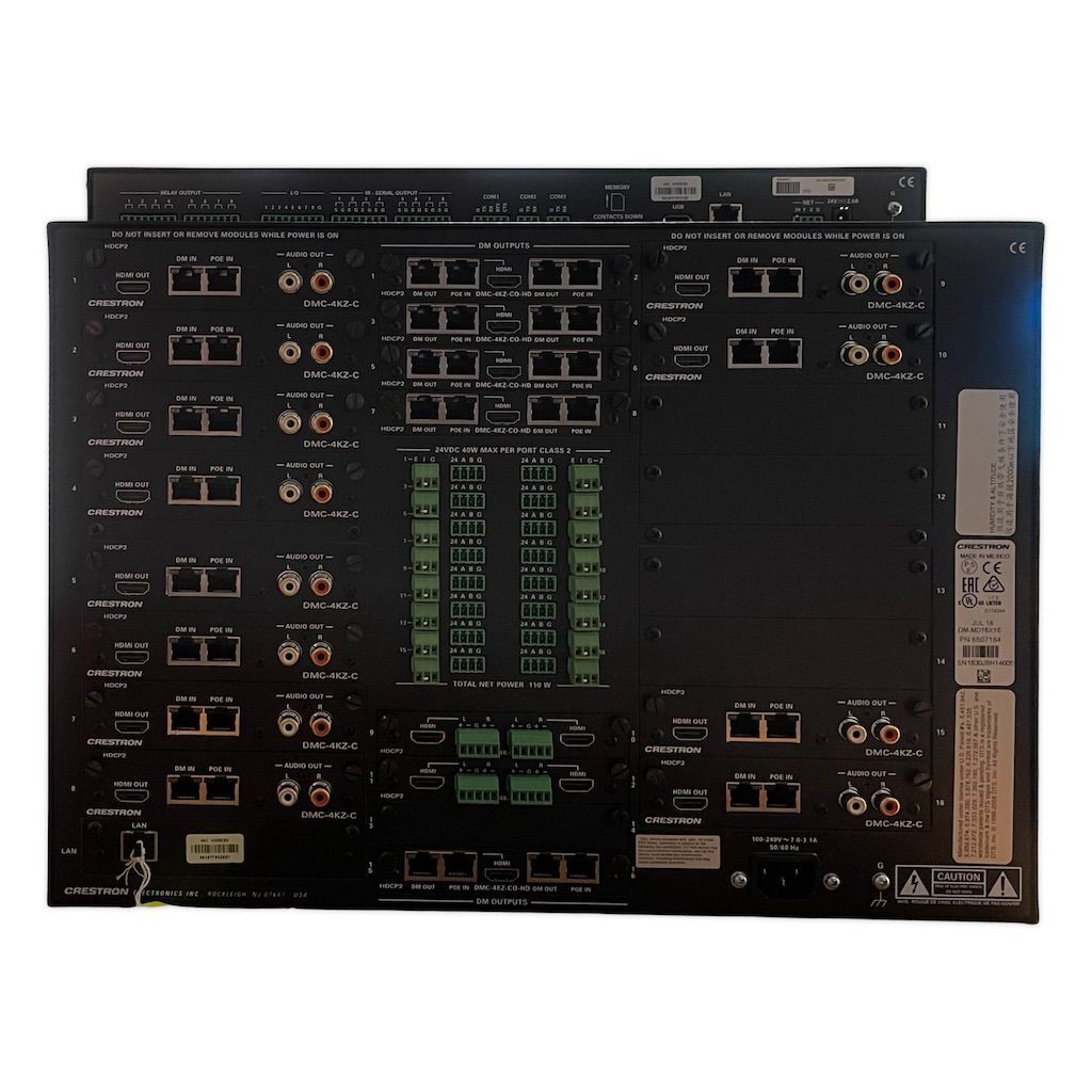 Crestron DM-MD16X16-RPS Digital Media Switcher w/Expansion Cards, New ...