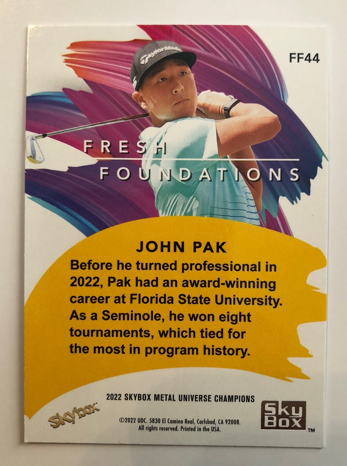 2022 Skybox Metal Champions Universe John Pak Fresh Foundation Insert ...