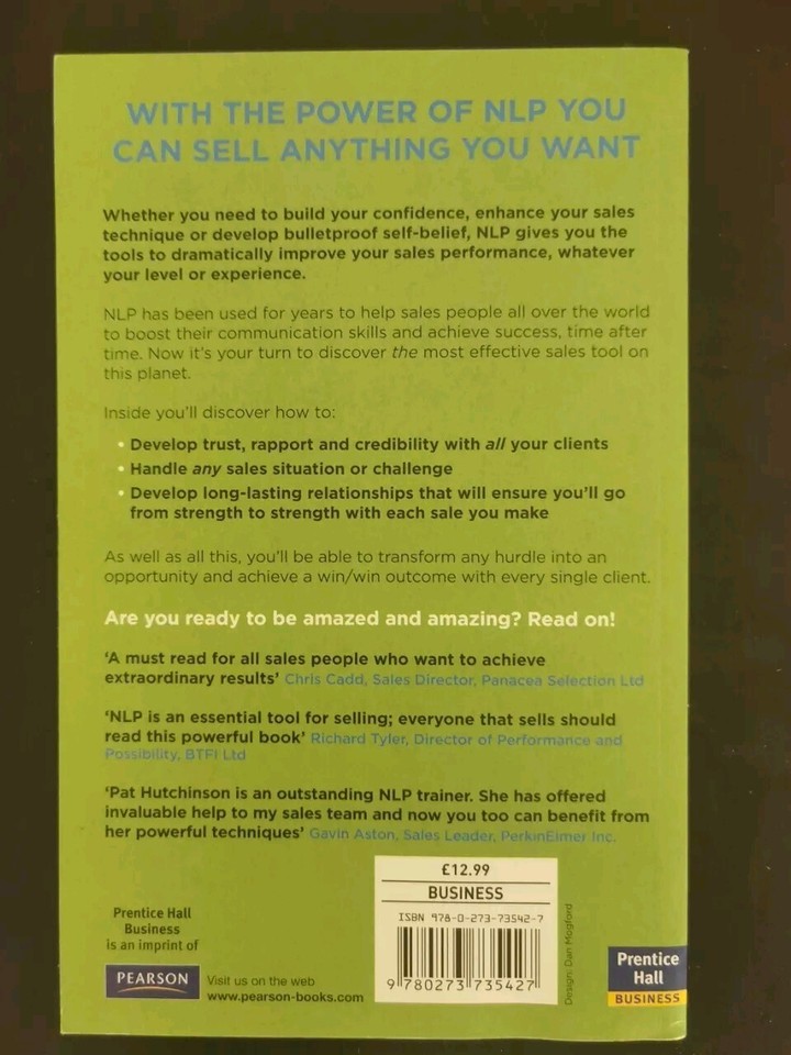 How to sell with NLP by Pat Hutchinson NEW Paperback softback ...