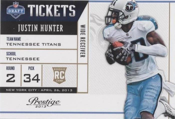 2013 Panini Prestige - Nfl Draft Tickets Justin Hunter #12 (RC) for ...