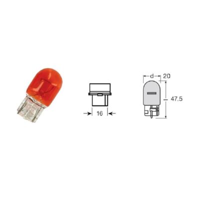 Lampe W21W 12V-21W/W3X16D - Orange | eBay