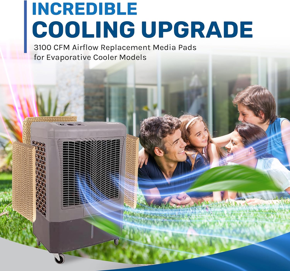 Evaporative Cooler Pads - Swamp Cooler Pads Corrugated Build - Low Odor ...