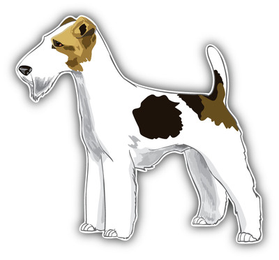 Fox Terrier Dog Car Bumper Sticker Decal 5'' x 5'' | eBay