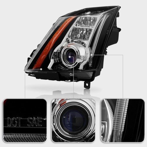 2008-2014 Cadillac CTS HID/Xenon w/AFS Black LED DRL Projector ...