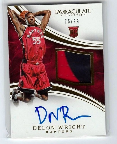 Delon Wright 15/16 Immaculate Rookie RC Auto Patch #125 SN #75/99 | eBay