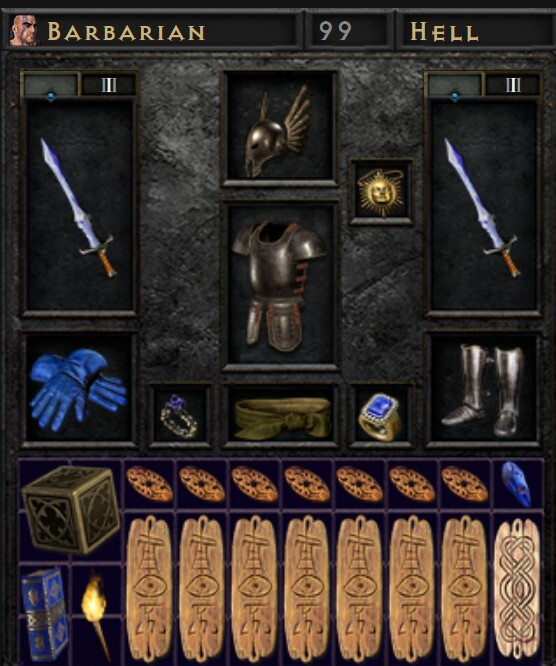 FRENZY BARBARIAN FULL SET PC PS4 PS5 XBOX SWITCH D2R DIABLO 2 ...