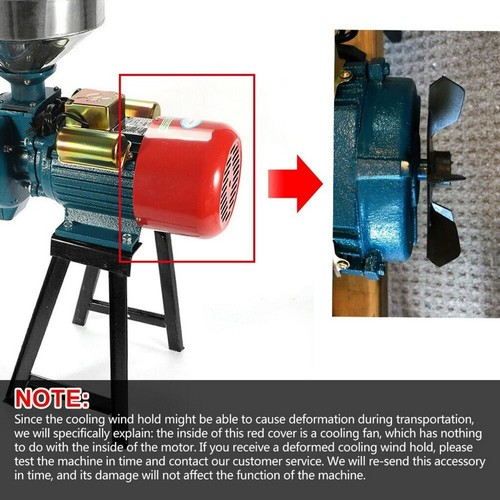 110V Electric Grain Mill Grinde Commercial Grain Grinder Dry Wet ...
