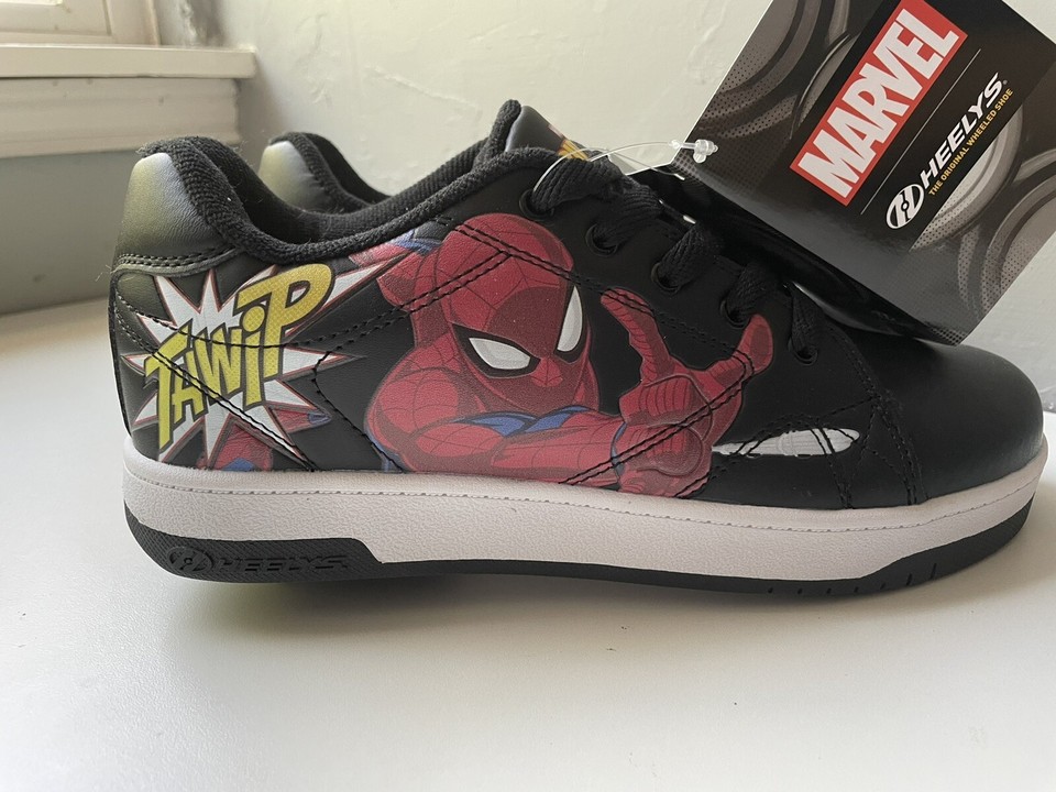 NEW With Tag Marvel Spider-Man Heelys Black Skate Shoes Size 7 | eBay