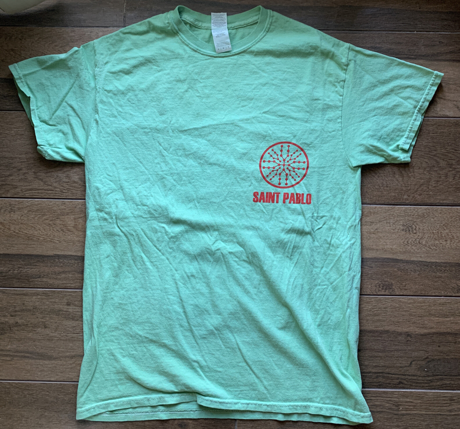 Kanye West Saint Pablo tour merch T-Shirt Green Size M Short Sleeve ...