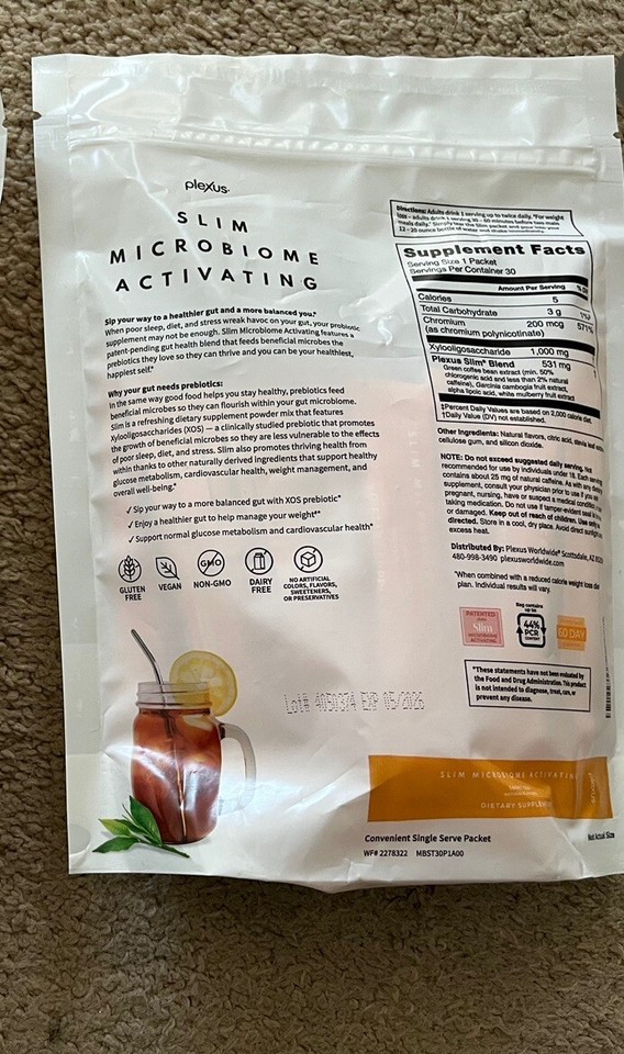 Plexus Slim Microbiome Activating Sweet Tea Limited Edition 30 Packets ...