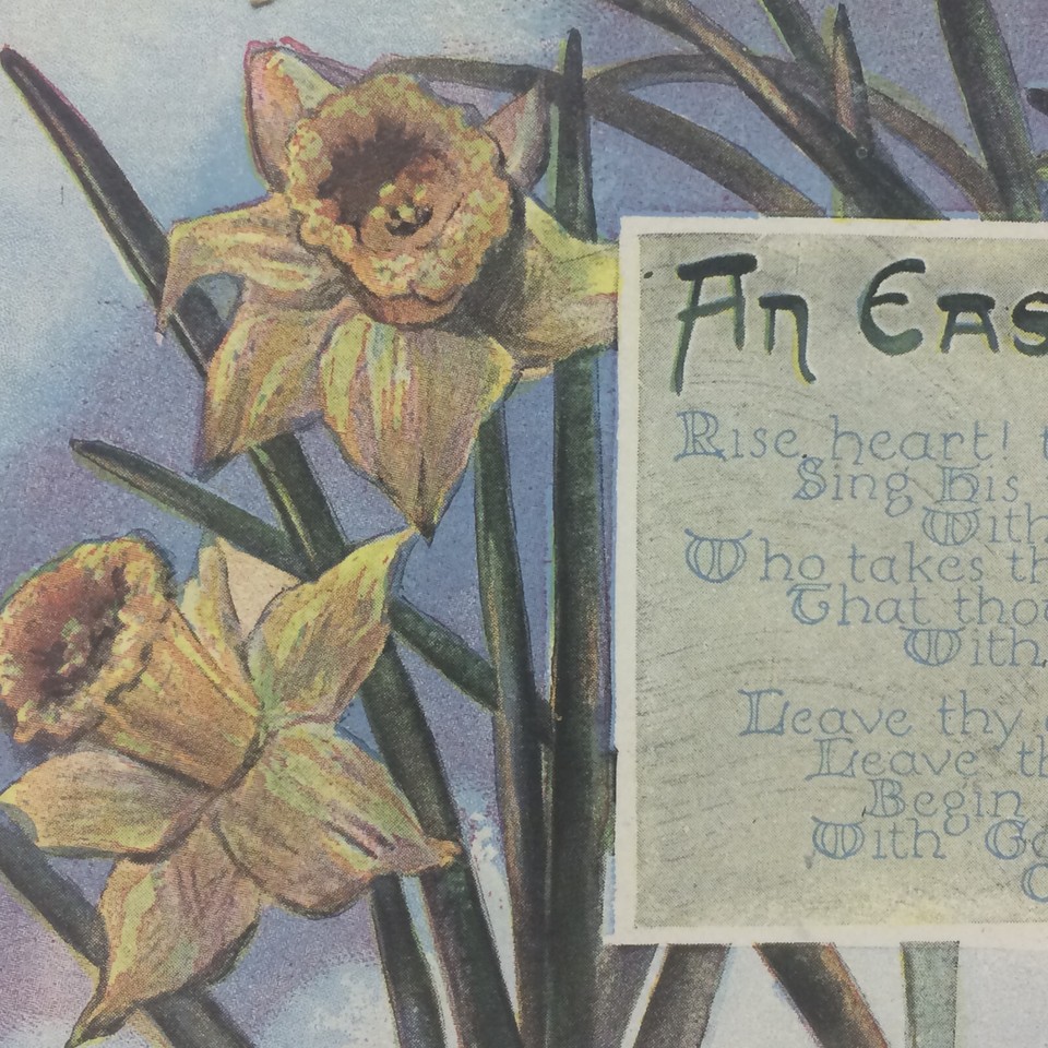 Vintage Postcard An Easter Wish Poem Greeting 1923 Griffith Rowland | eBay