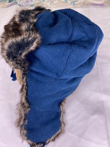 Kangol Wool Ushanka Trapper Style Hat Prussian Faux Fur Size Small | eBay