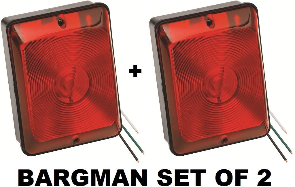 BARGMAN SET OF 2 (TWO) TAILLIGHT #86 SINGLE STOP/TAIL W/ BLACK BASE 31 ...