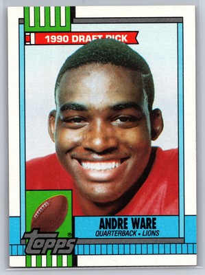1990 Topps #349 Andre Ware Rookie Houston Cougars Heisman Winner | eBay