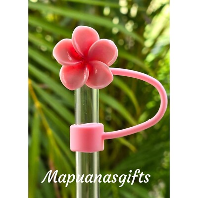 Hawaii Edition Pink Plumeria Straw Toppers | eBay