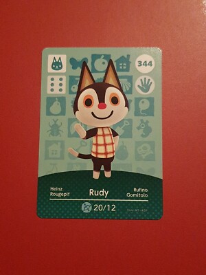 RUBY ANIMAL CROSSING AMIIBO SERIES 4 CARD #344 TRACKED AU POST geniuine ...