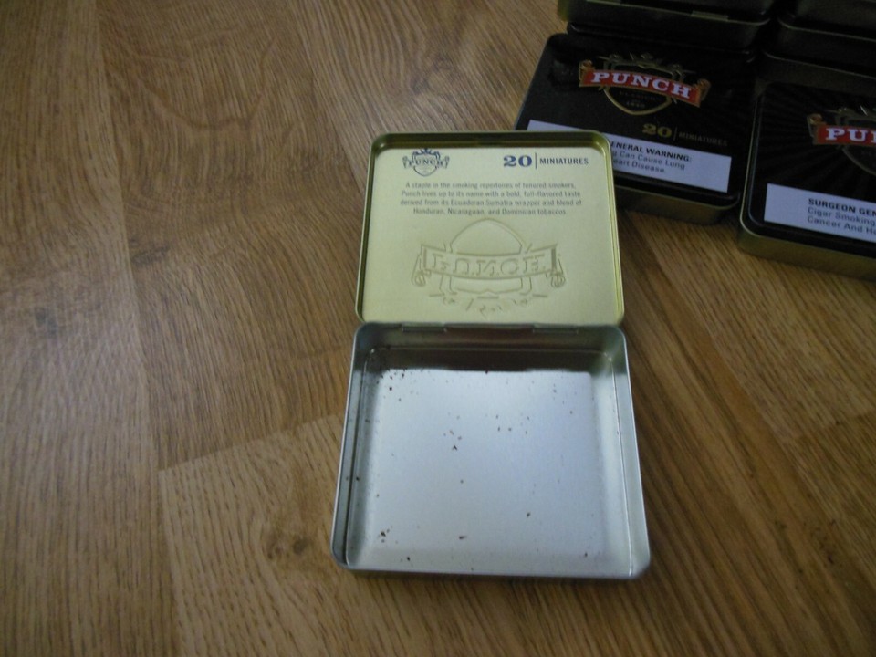 Lot of 10 - Punch Cigar Empty hinged Tins - Stash - Storage - Craft | eBay
