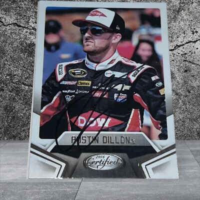 Austin Dillon NASCAR autographed card 2016 PANINI CERTIFIED RACING #9 ...