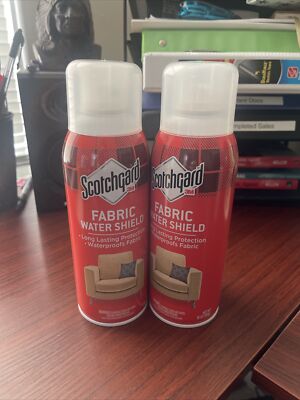 (2-pk) 3M Scotchgard FABRIC WATER SHIELD Waterproof Clothes Upholstery ...