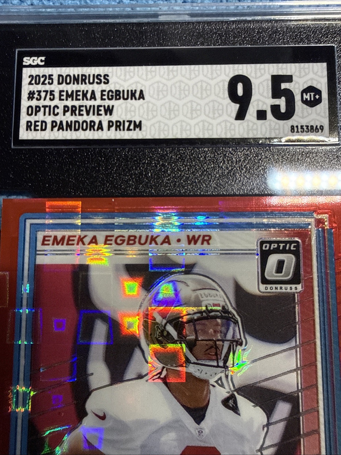 2025 Panini Donruss - Rated Rookie Emeka Egbuka #375 Optic Preview Red ...