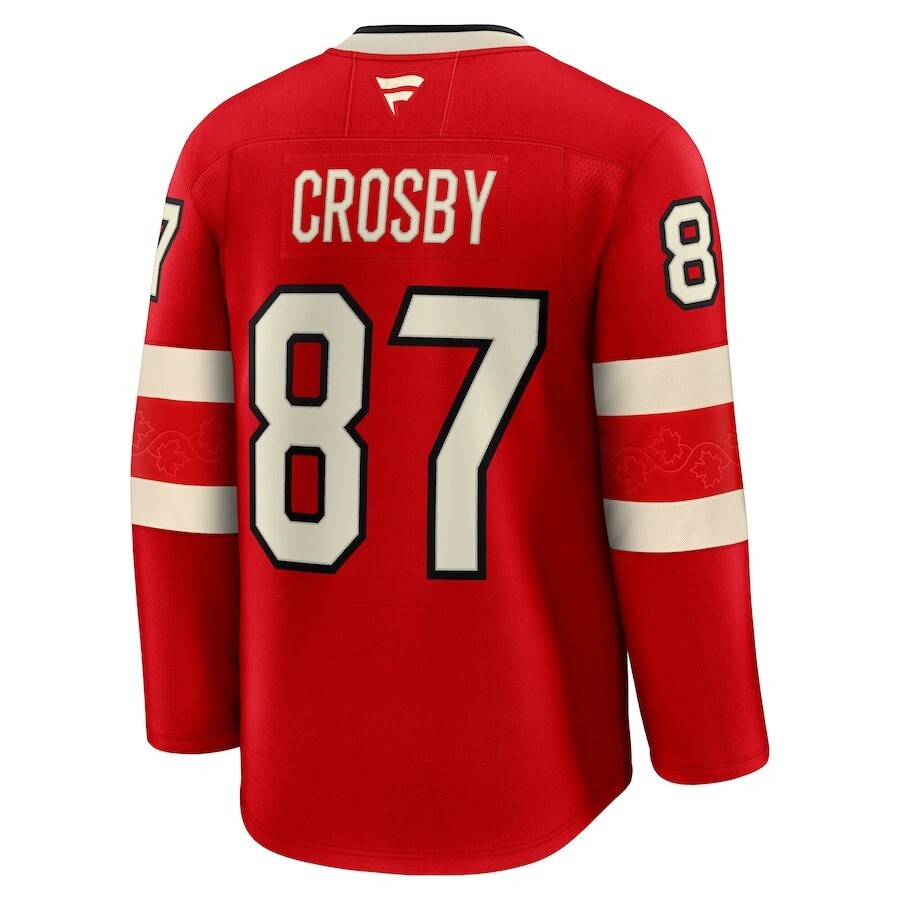 Men's Canada Fanatics Red 2025 4 Nations Face-Off Premium Sidney Crosby ...