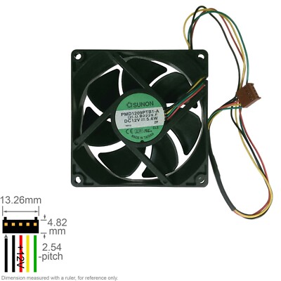 Fan Muffin Cooling DC 12V DC12V 12VDC 92mm 92x92x25 Sunon PMD1209PTB1-A ...