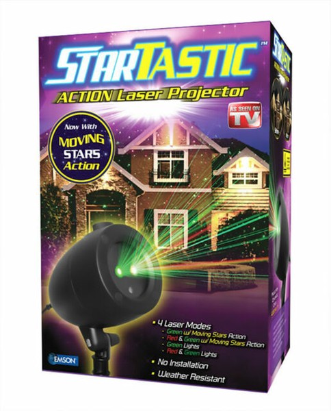 StarTastic 1035 Holiday Light Show Action Laser Light Projector - Black ...