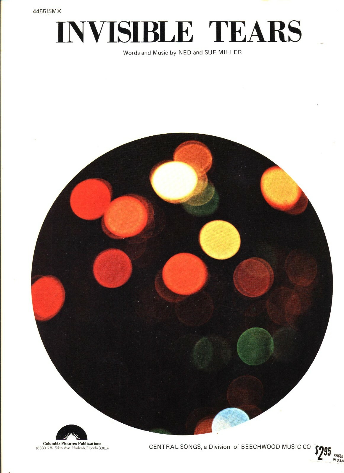 NED AND SUE MILLER INVISIBLE TEARS SHEET MUSIC PIANO/VOCAL/GUITAR ...