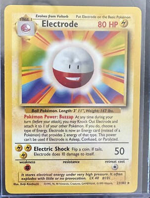 Electrode Base Set 21/102 - Regular Unlimited Rare - Pokémon TCG | eBay