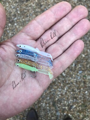 5 x Micro Nano Fishing Lures Pike Perch Trout Chub Soft Plastic jelly ...