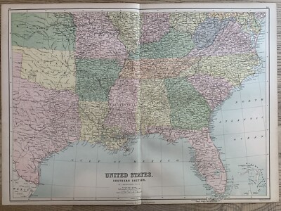 Entire US - 1879 Antique Map