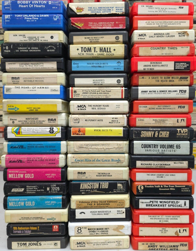 Lot of 54 Mixed 8-Track Pop Country Folk Vocal vtg 8 Track Tape ...