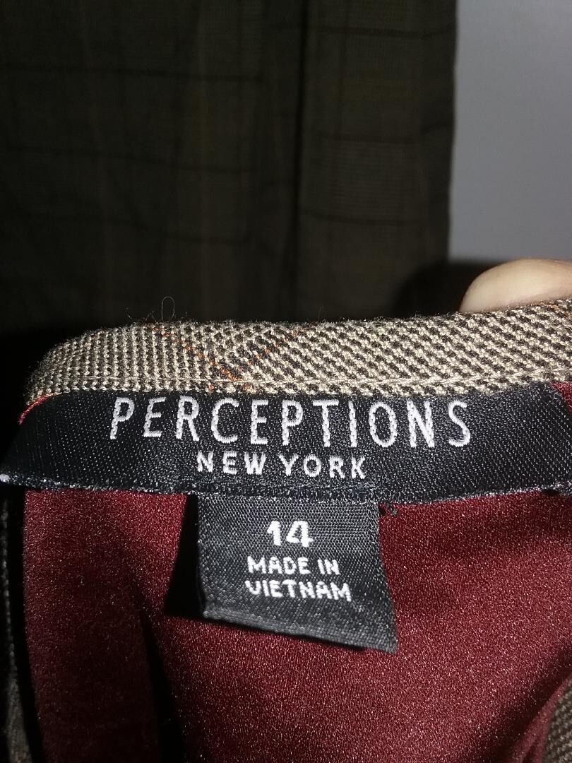 Perceptions New York Women's 3 Piece Pant Suit Set Orange & Tan/Sz14 | eBay