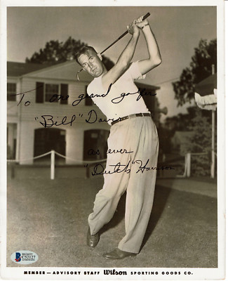 EJ DUTCH HARRISON GOLF ORIGINAL WILSON PHOTO SIGNED AUTOGRAPH BECKETT ...