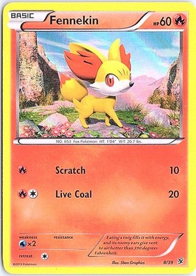 Fennekin Common Kalos Starter Set 8/39 LP Pokemon | eBay