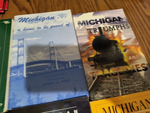Lot of 6 MICHIGAN Local History Books Tragedies Outhouses Cut Throat ...
