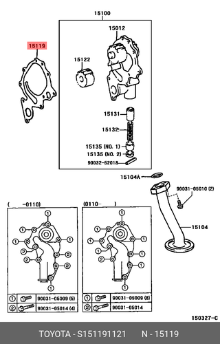 Genuine OE Gasket Transmission Oil Pump S151191121 For Hino S1511-91121 ...