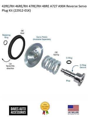 42RE/RH 46RE/RH 47RE/RH 48RE A727 A904 Reverse Servo Plug Kit (22912 ...