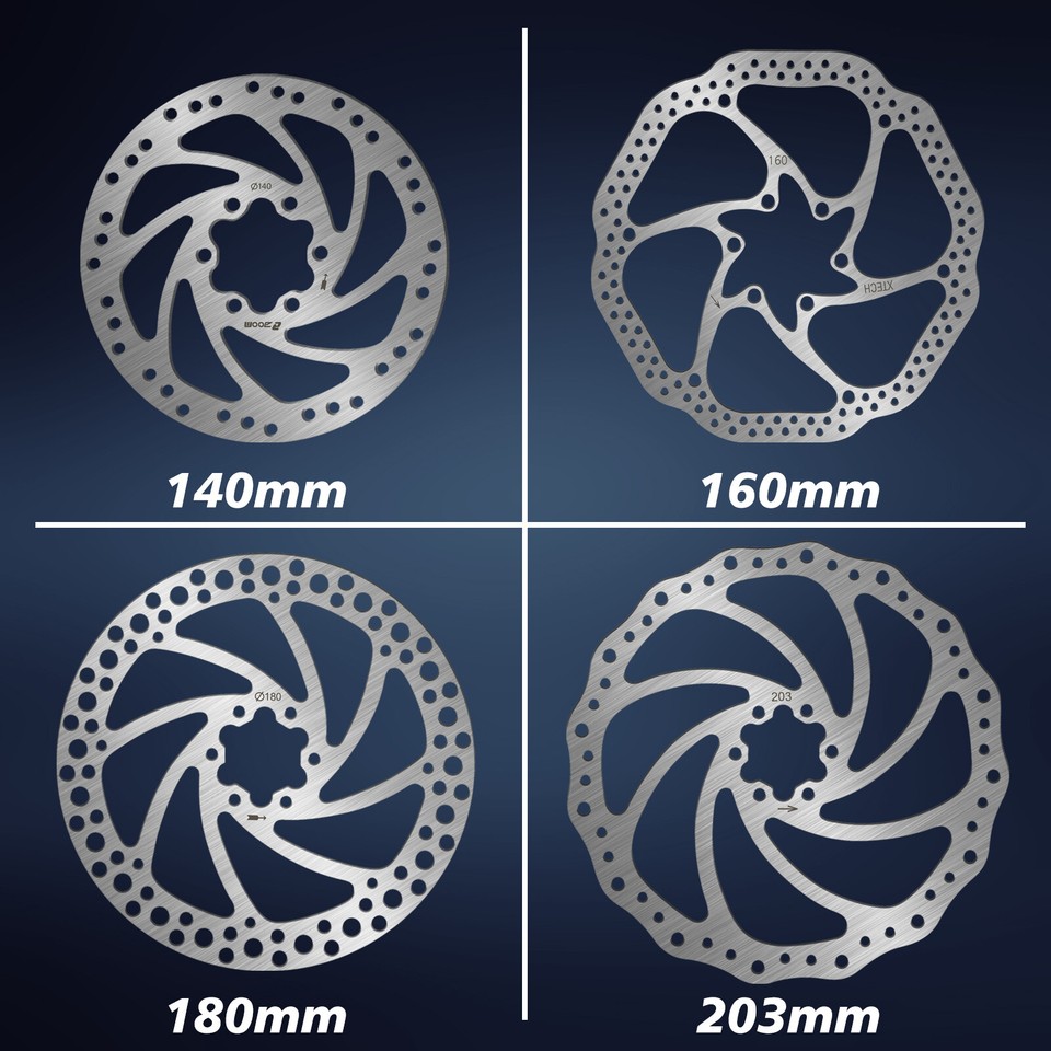 MTB Bike 160/180/203mm Disc Brake 6 Bolts Rotor PM/IS Brake Adapter ...