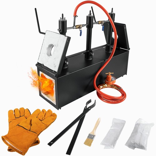 3+2D Gas Propane Forge Furnace Three Burner Blacksmith Knife Farrier ...